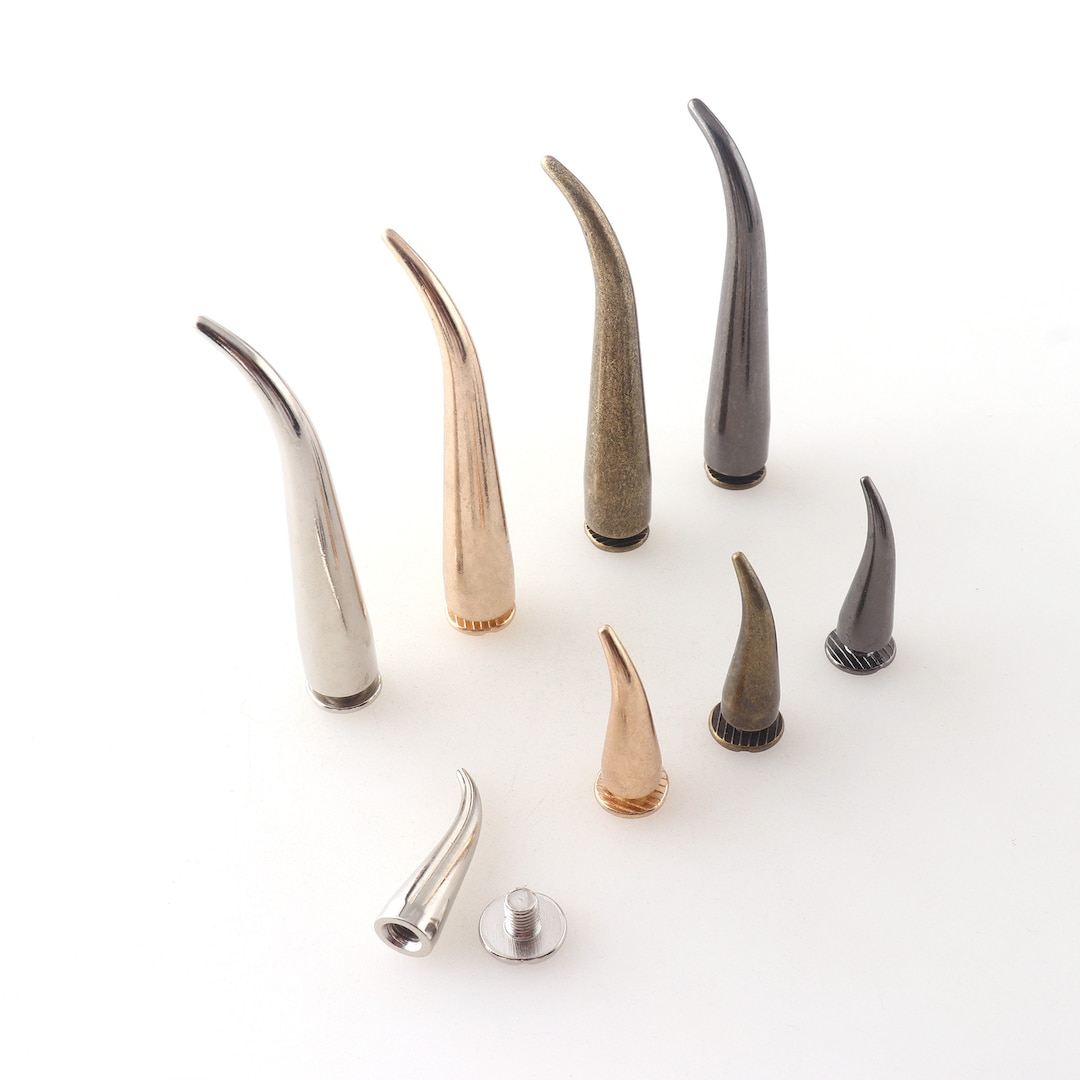 5 Full Sets Punk Spikes Cone Spike Stud Leather Crafts Screw Punk Studs ...
