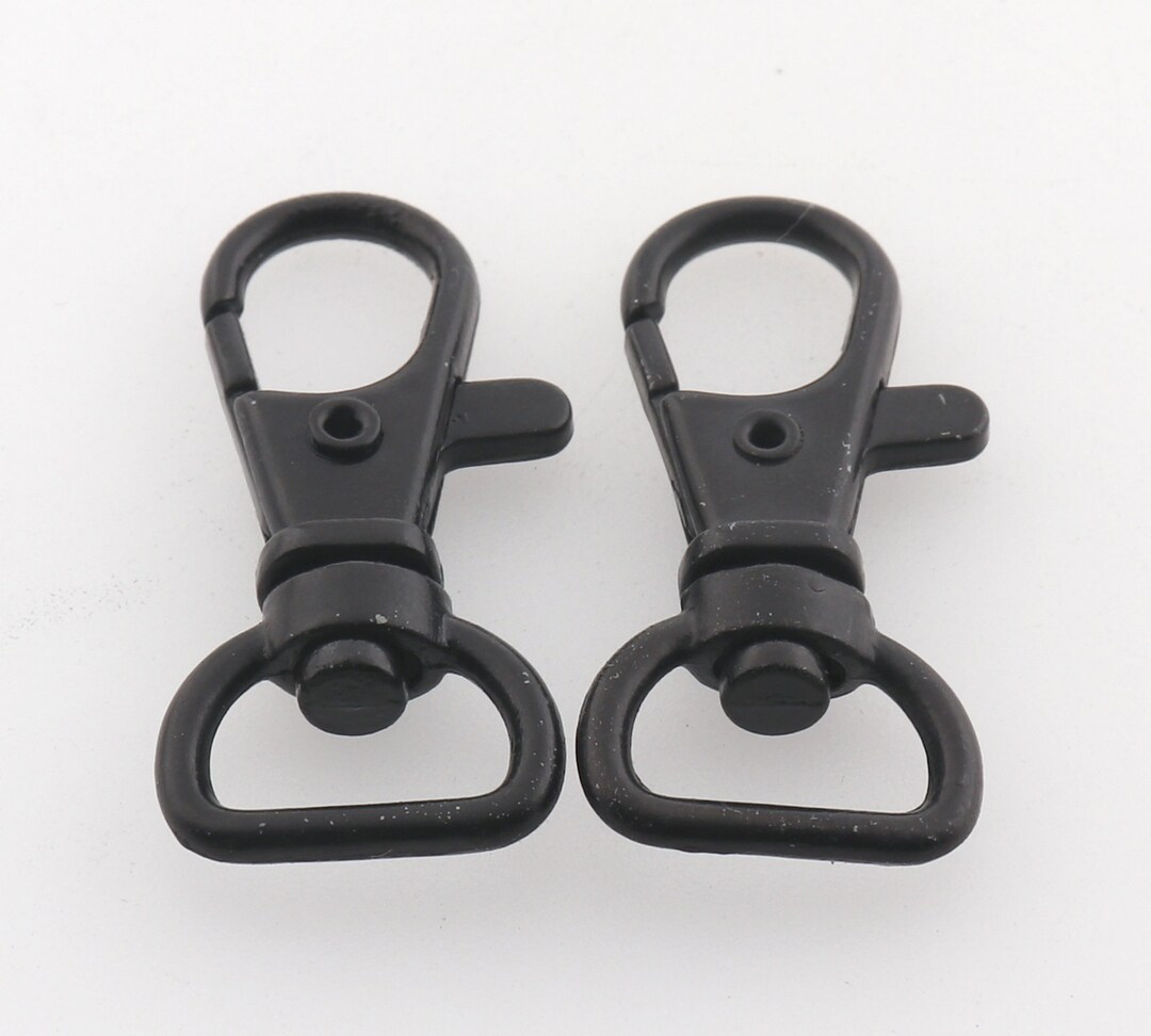 Black Lobster Claw Clasp Trigger Snap Hook Metal Swivel Clasp Push Gate ...