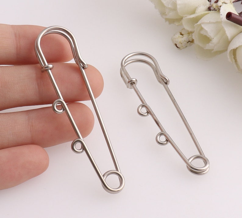 Silver Metal Safety Pin Tag Label Shawl Decorative Safety Pin - Etsy