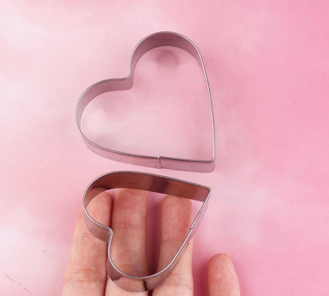 1 Set Heart Shape Cookie Cutters Stainless Steel Cutters Heart - Etsy
