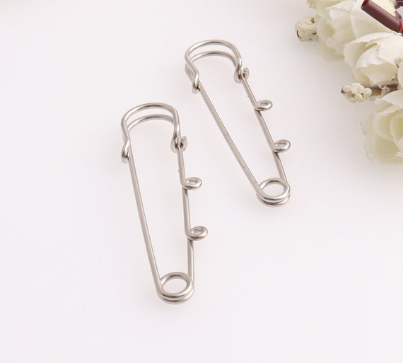 Silver Metal Safety Pin Tag Label Shawl Decorative Safety Pin | Etsy
