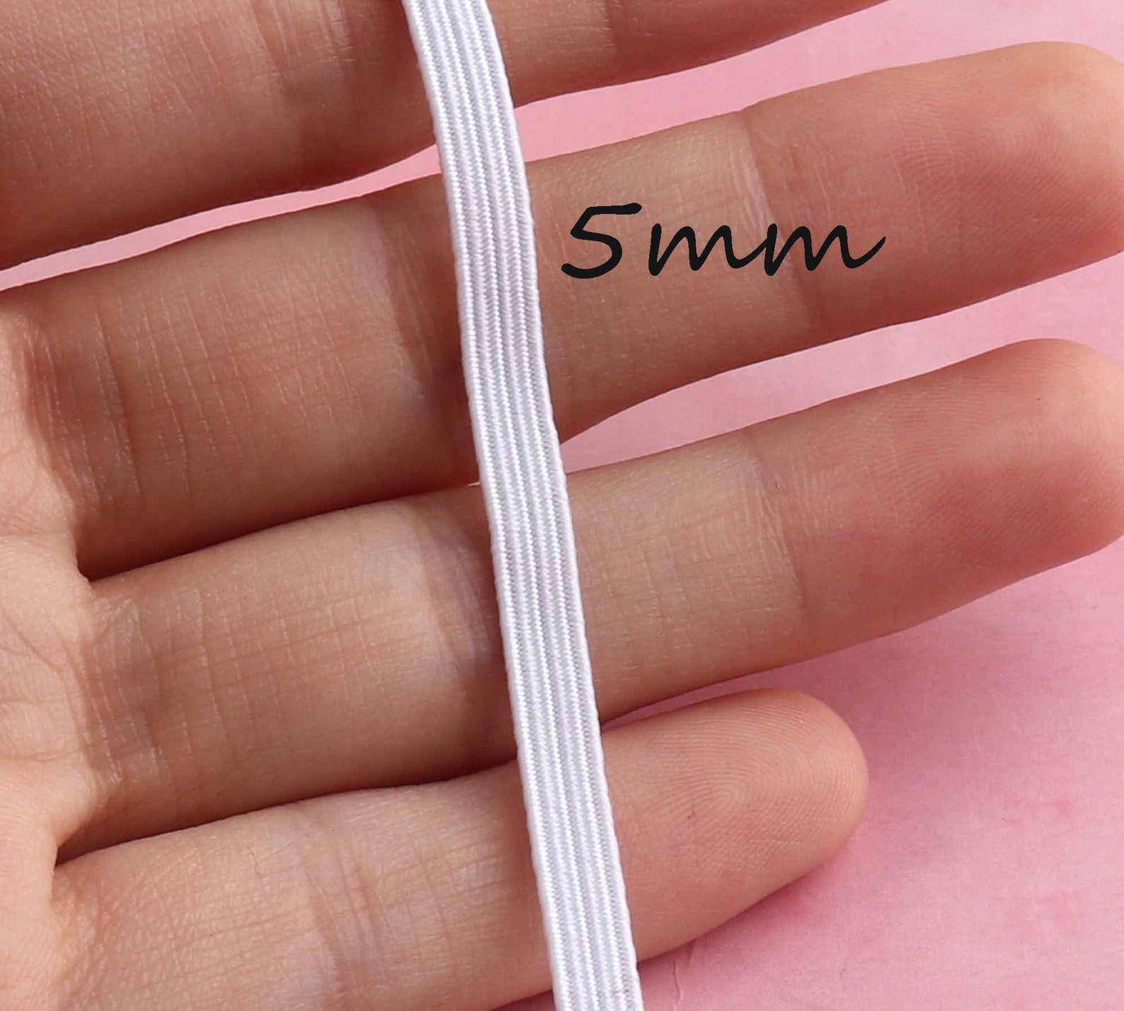 5mm 20yard Flat Elastic Cord Elastic Band High Quality for - Etsy