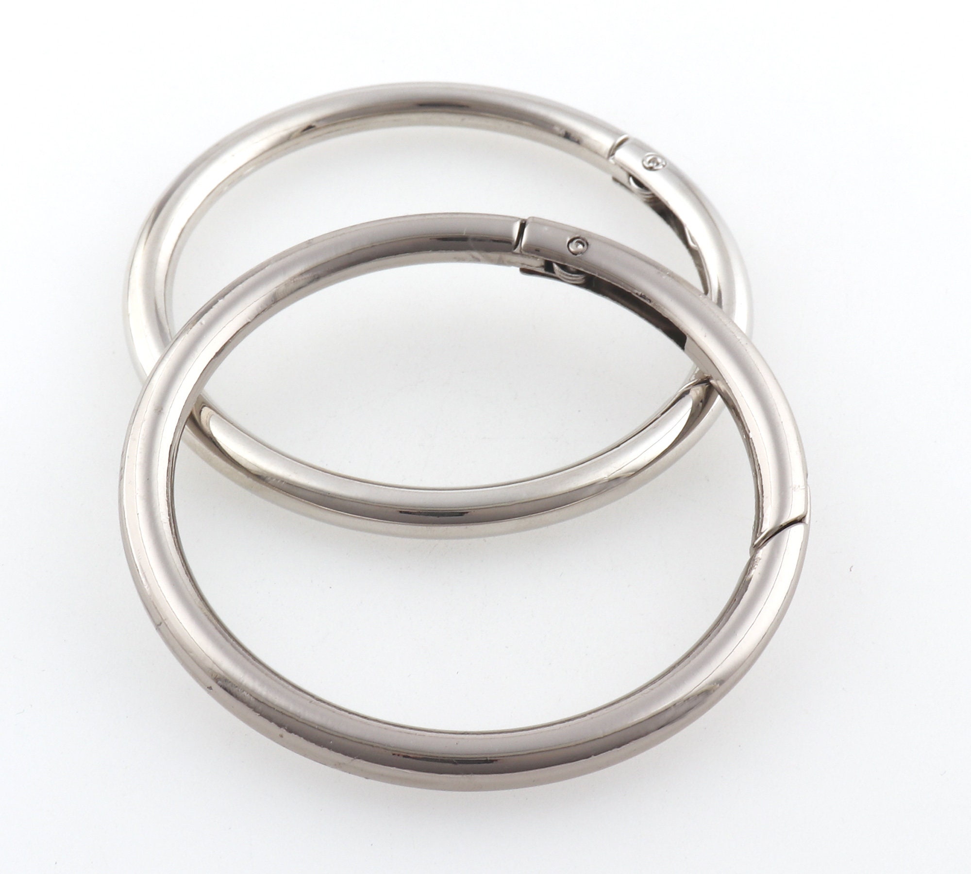 Large Silver Spring O Ring Trigger Snap Hook Spring Open Gate - Etsy UK