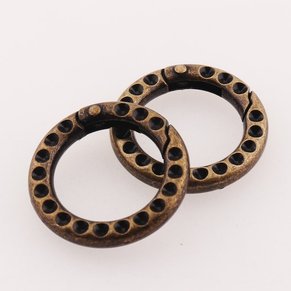 Antique Brass Spring Rings - Etsy