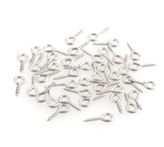 Silver Screws Tiny Eye Screwshinge Screwsleather | Etsy