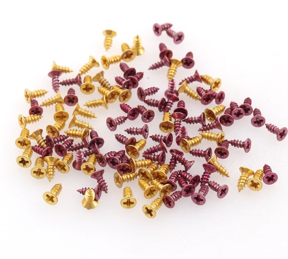 Gold Wood Screws Machine Screws Tiny Eye Screwshinge | Etsy