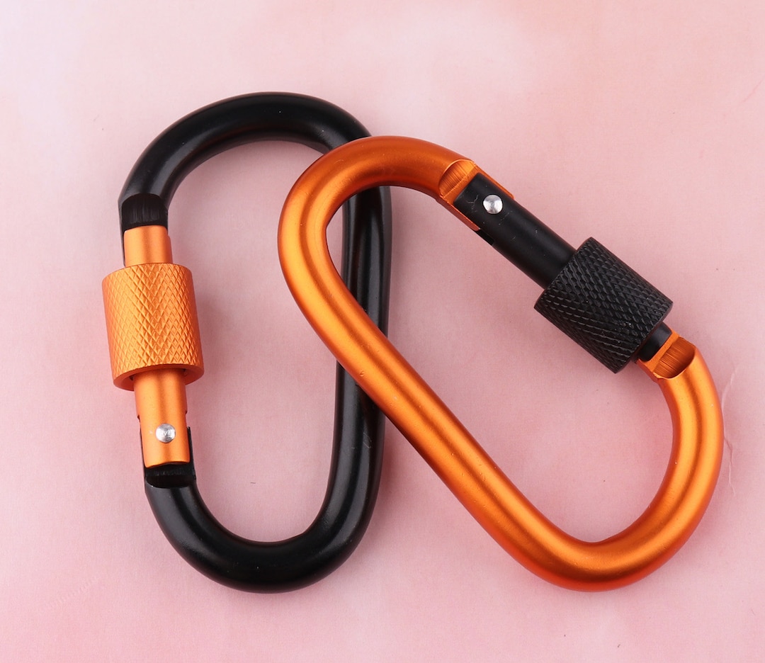 2 Pcs Color Large Orange Carabiner Clasp,spring Buckle，aluminum ...
