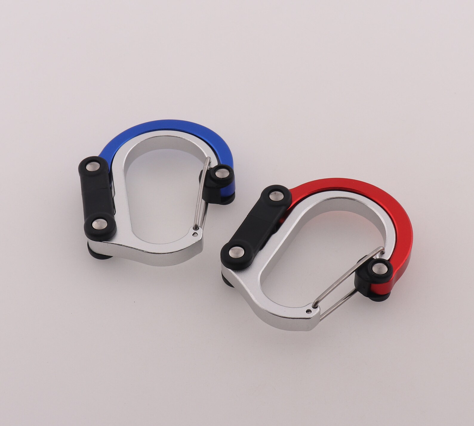 Heavy Duty Blue Aluminum Carabiner Red Carabiner Clips Swivel - Etsy