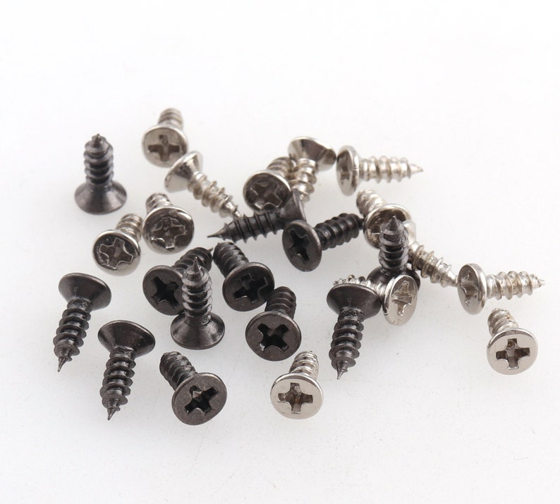 Silver wood screws machine screws Black Decorative Screws for | Etsy