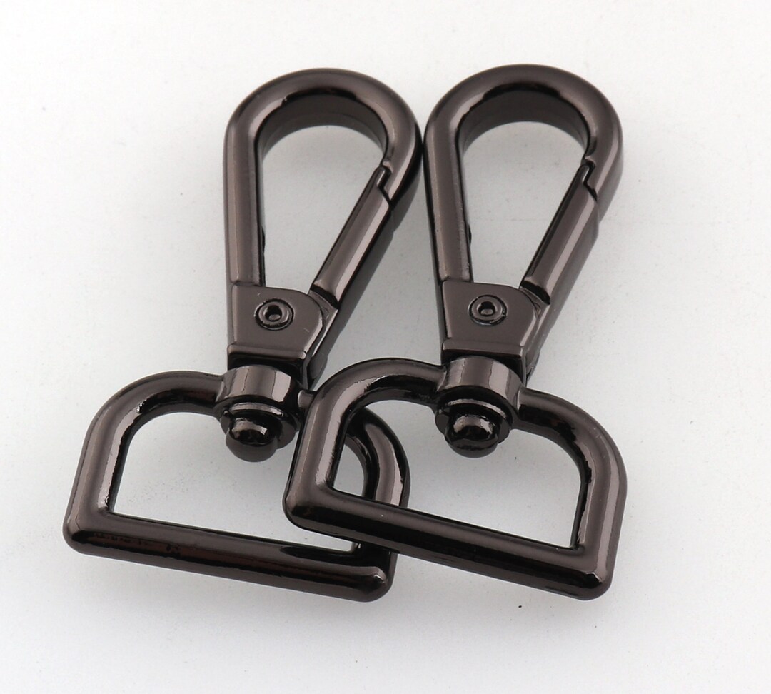 Black Swivel Hook Push Gate Clip Trigger Snap Hook Purse Hardware ...