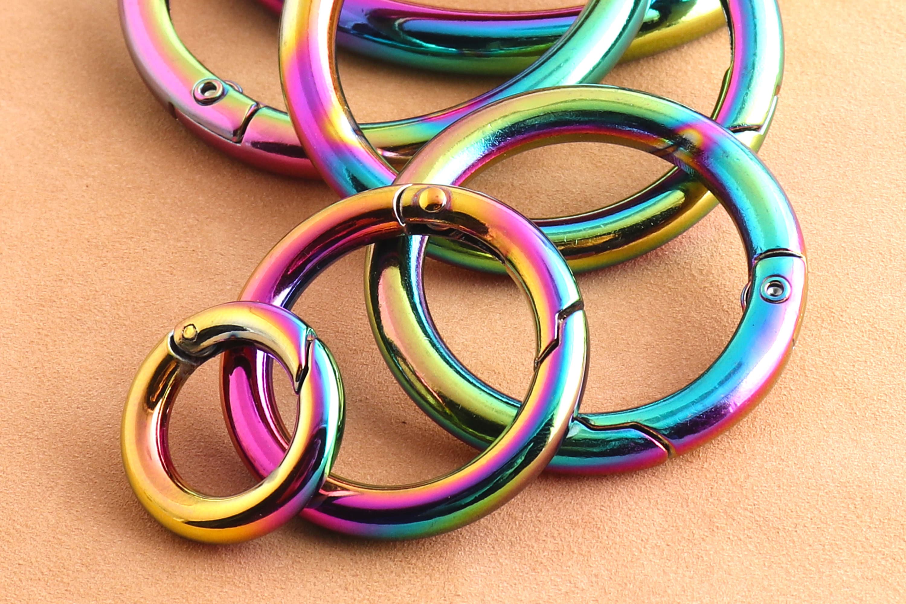 Rainbow Spring O Ring Key chain Ring Belt Loops Purse Hardware | Etsy