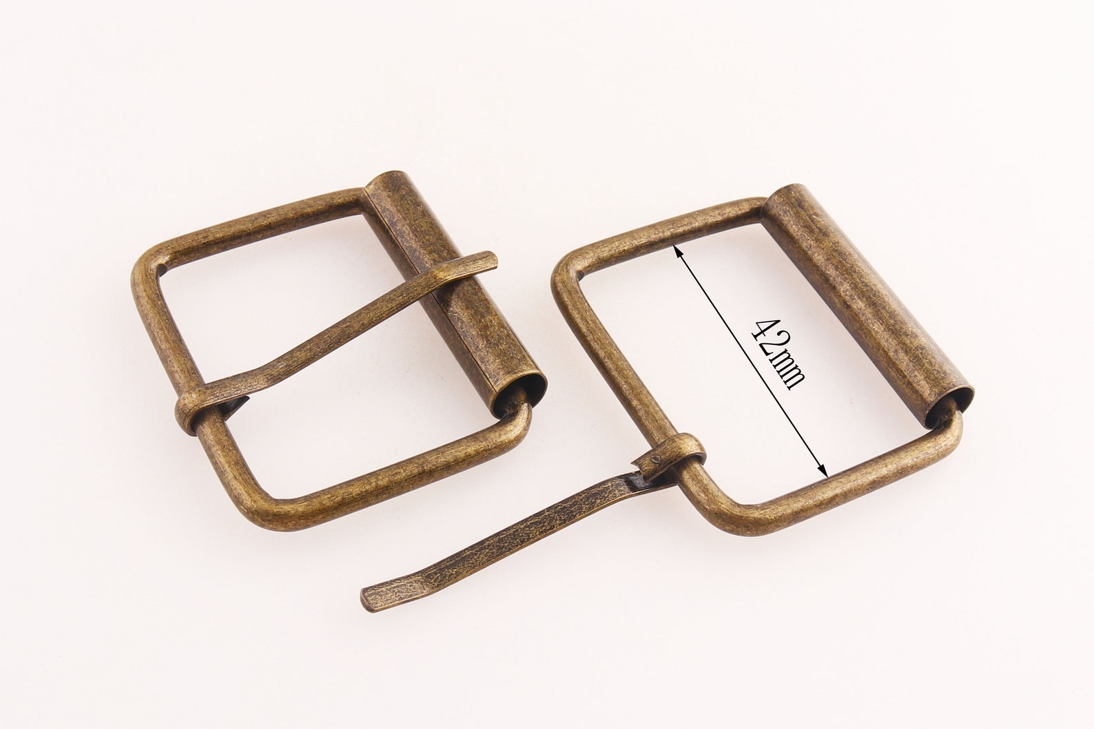 42mm Metal Bronze Rectangular Belt Buckle for Webbing Handbag DIY ...