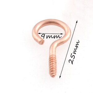 Rose Gold Eye Pin Connectors Eye Hook Screw Screw Eye Bails Screw Eye ...