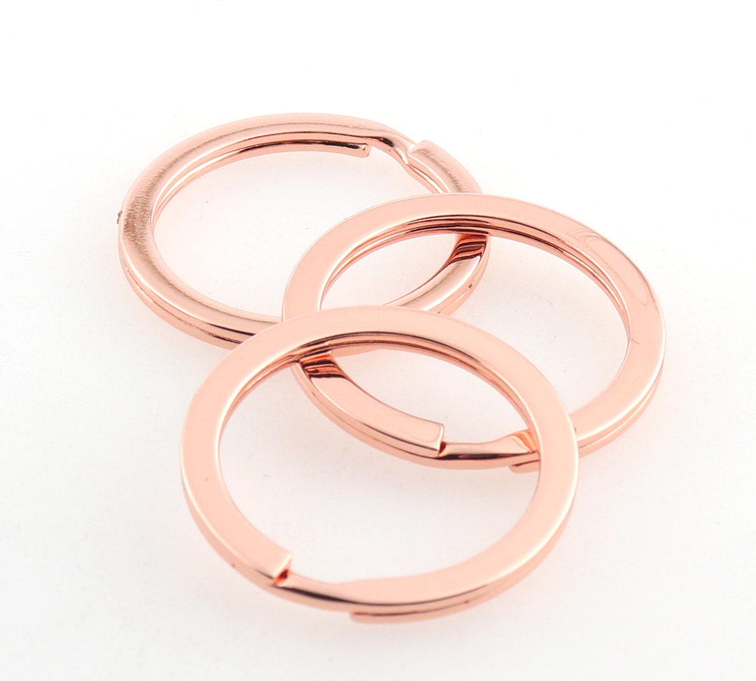 Rose Gold Split Rings Keyrings Double Loop Rings Keychains Supplies ...