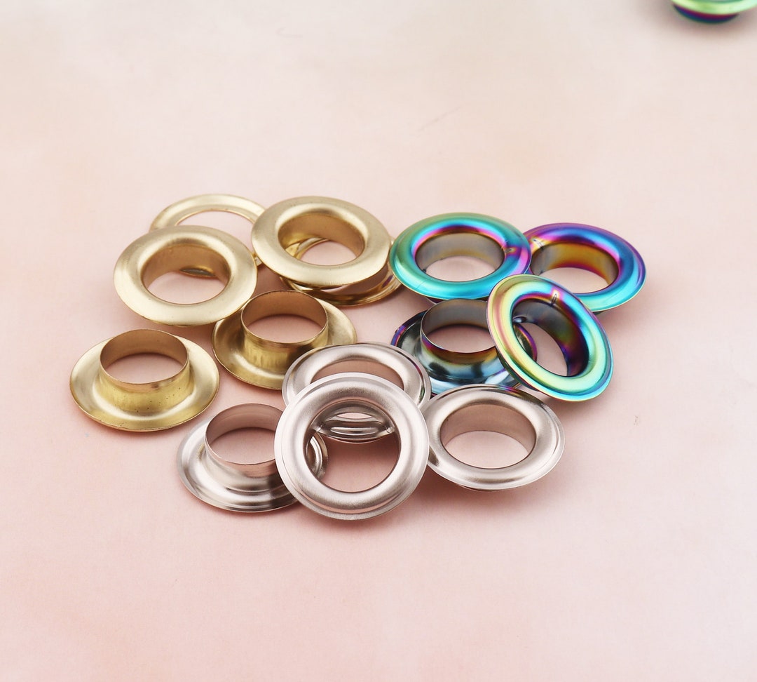 Large Round Grommet Eyelets With Washer Gold Metal Eyelets 13mm Silver ...