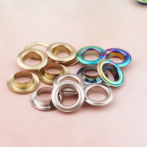 Large Round Grommet Eyelets With Washer Gold Metal Eyelets - Etsy