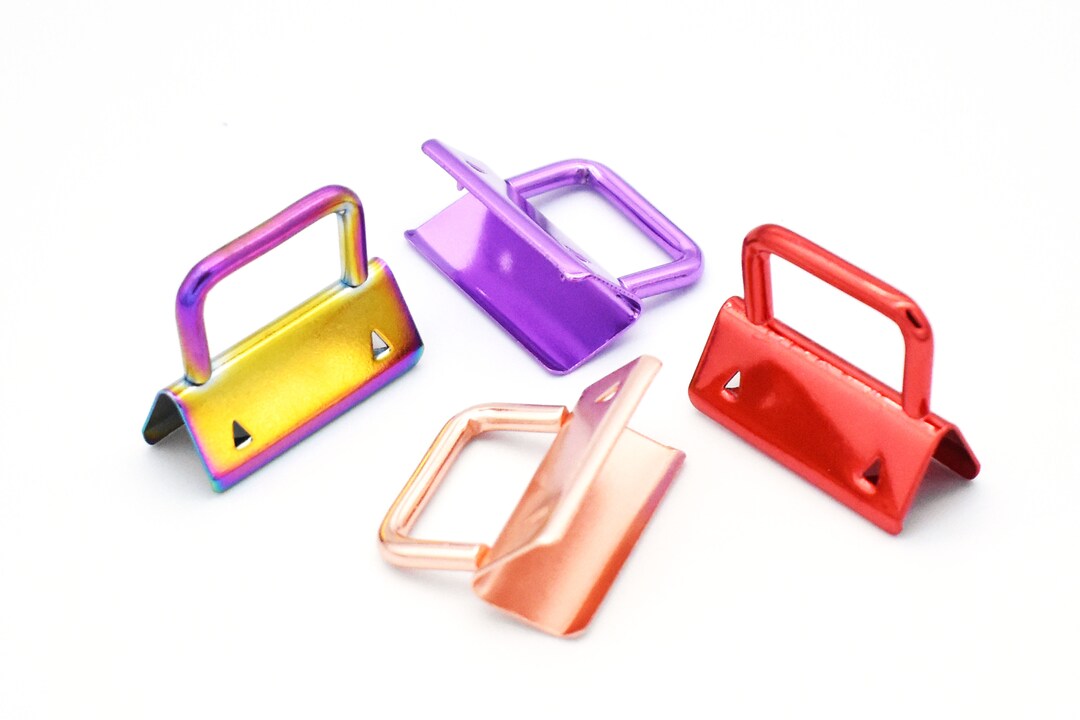 End Clips, Strap Tail End Clips 1.25''/1''/0.8'' Red Purple Rainbow ...