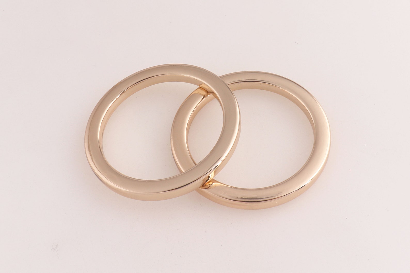 38mm Light Gold Metal Flat O-ring Wallet Ring Zinc Alloy Solid - Etsy