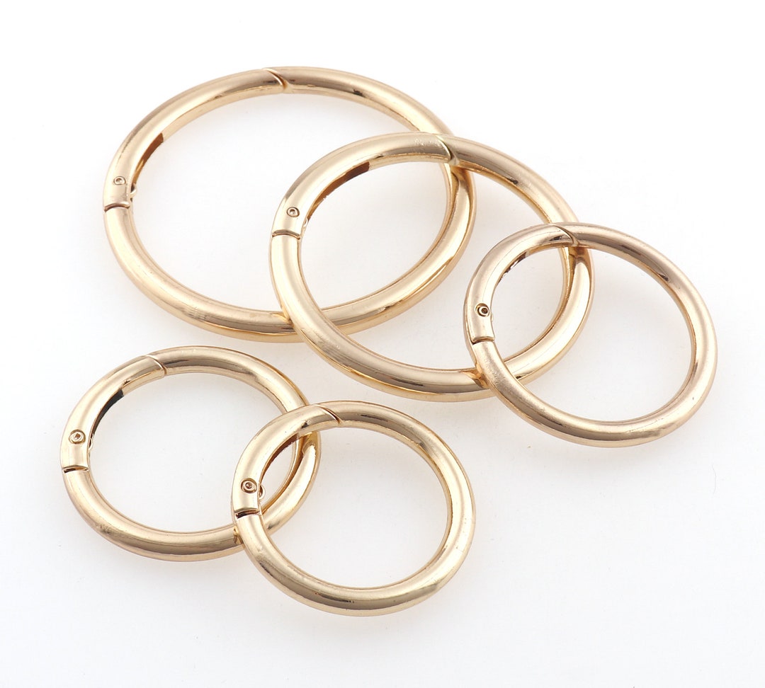Light Gold Sprig O Ring Spring O-rings Clasp Metal O Rings Spring Ring ...