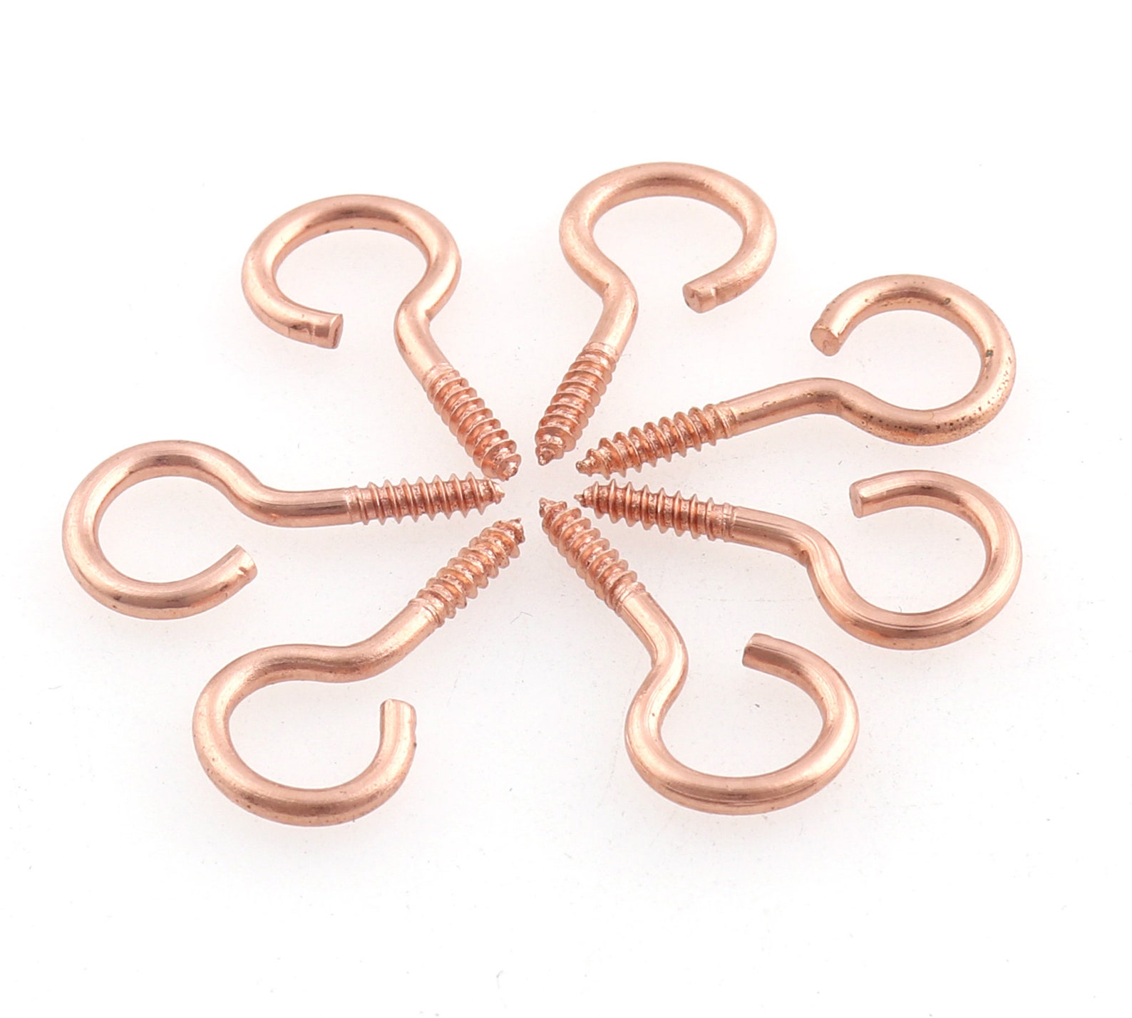 Rose Gold Eye Pin Connectors Eye Hook Screw Screw Eye Bails | Etsy