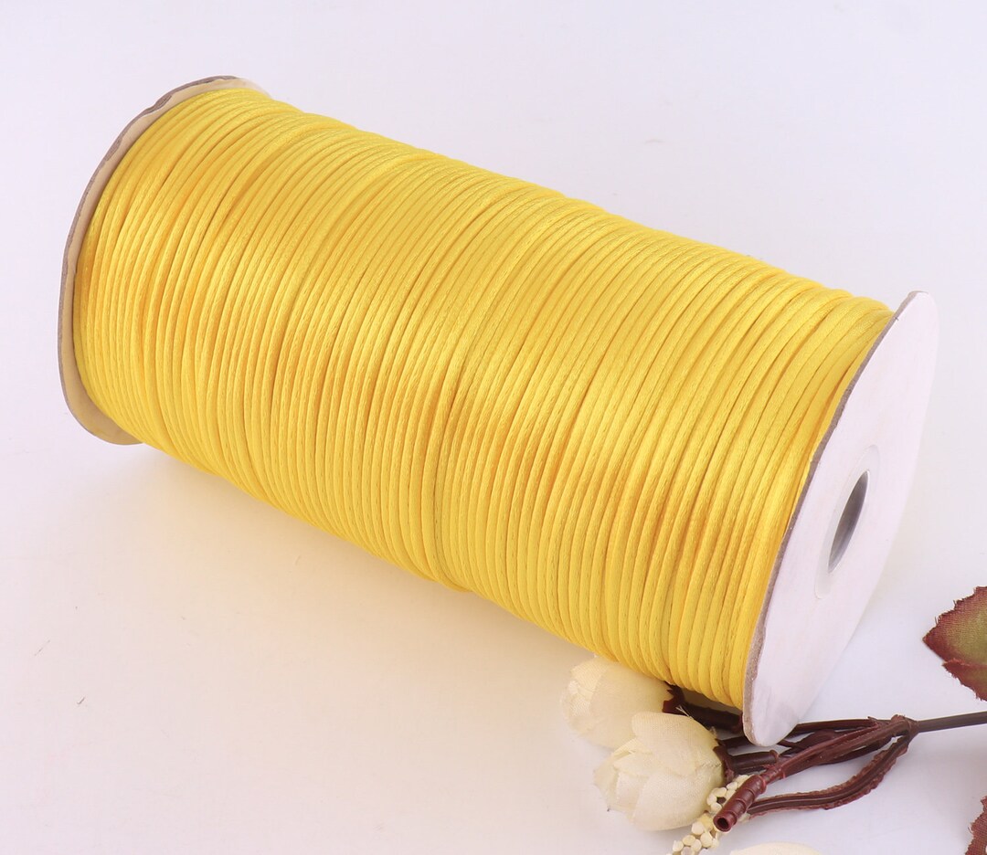 50 Yds Yellow Cousin Kumihimo Satin Nylon Cord,2mm Satin String,faux ...