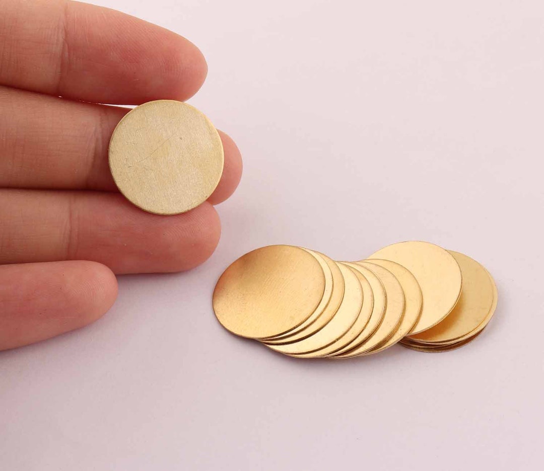 3/4 Inch Circle Shape,24ga Thick 0.6mm Solid Brass, Hand Stamping ...
