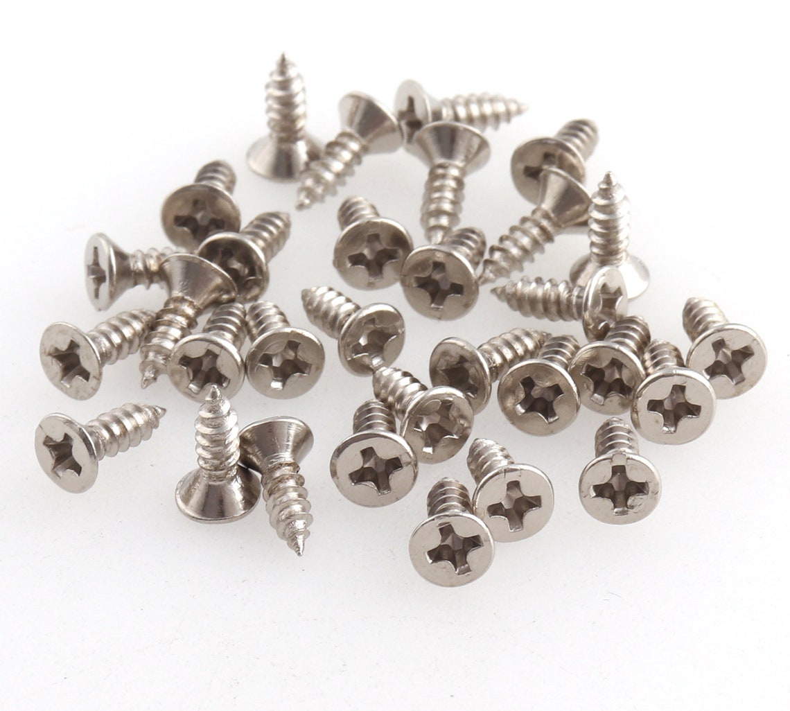 Silver wood screws machine screws Decorative Screws for | Etsy