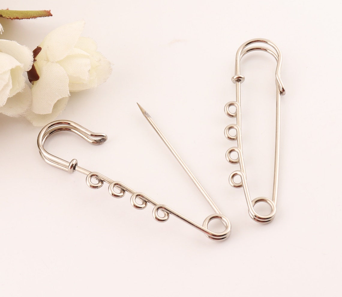 64x15mm Silver Large Safety Pinjumbo Safety Pins With Four - Etsy