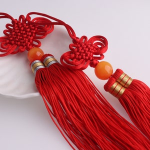 Large Red Chinese Knot Chinese Style Tassel Silk Tassel Home Decor ...