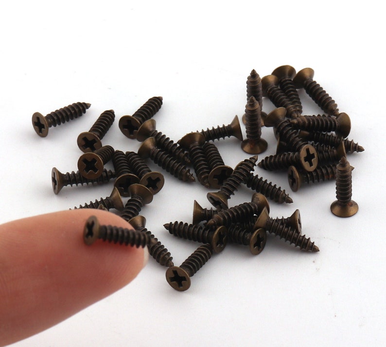 Antique Bronze Screws Round Head Screws Flat Head Screws - Etsy