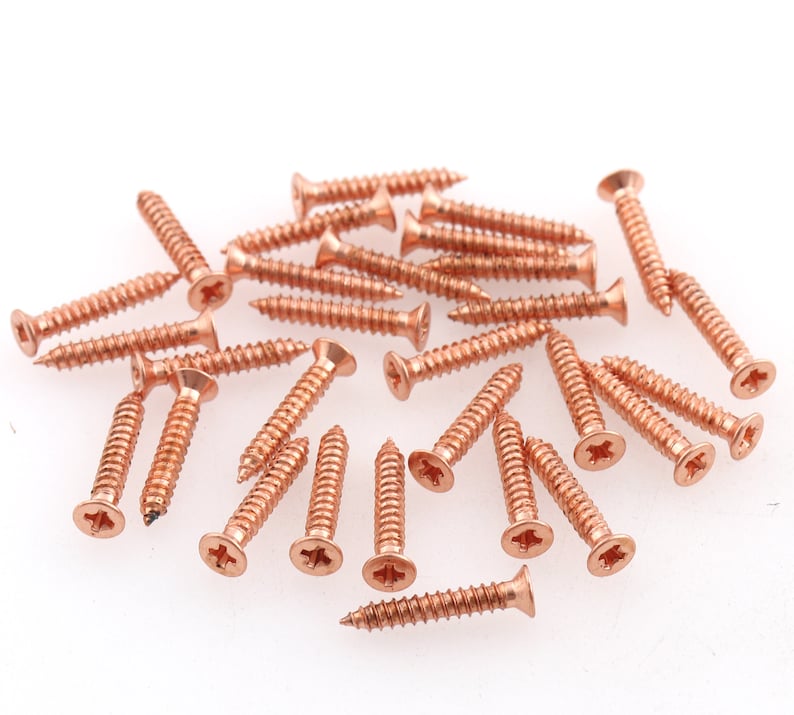 Rose Gold Wood Screws Drywall Screws Vintage Screws Box Screws - Etsy