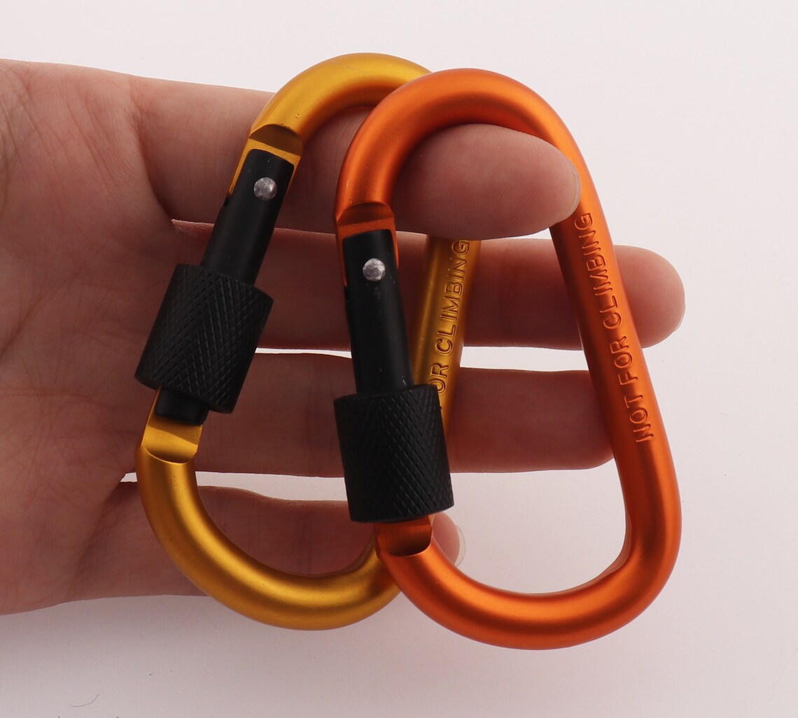 Carabiner Clip Yellow Carabiner Clasp Outdoor Buckle Spring - Etsy