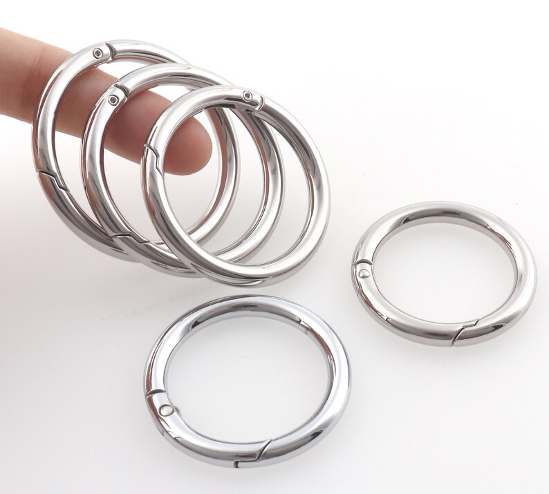 Spring O Ring Silver Metal O Ring Spring Ring Clasp Push Gate - Etsy