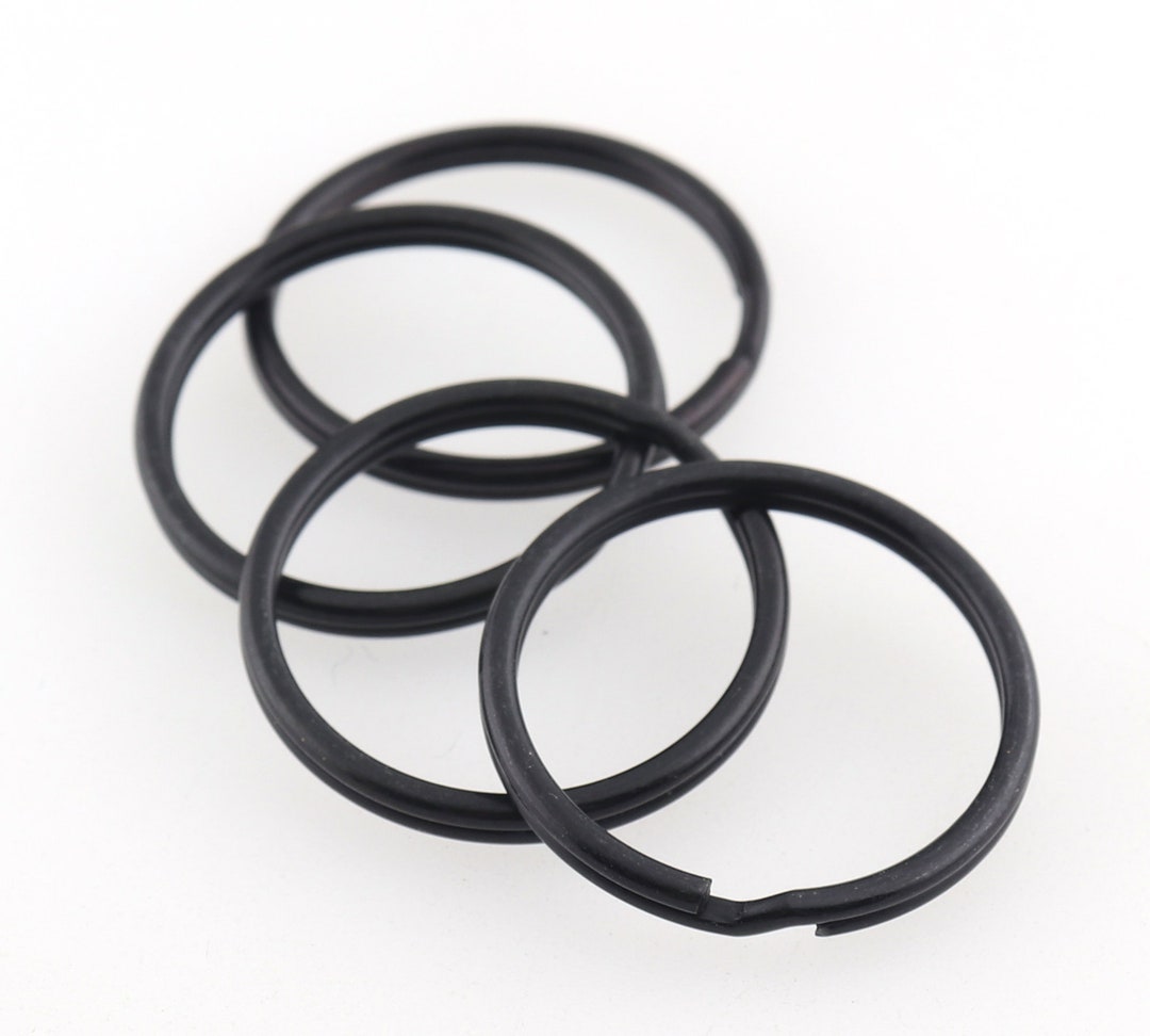 Round Black Split Key Rings Key Chain Ring,metal Double Key Fob Ring,o ...