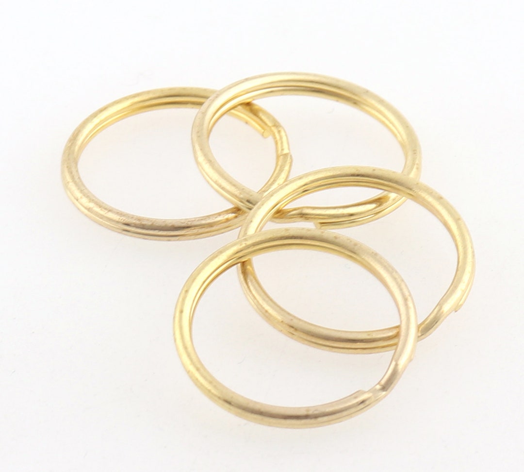 Gold Round Key Rings Split Ring Key Ring Charm Wholesales Key Ring ...