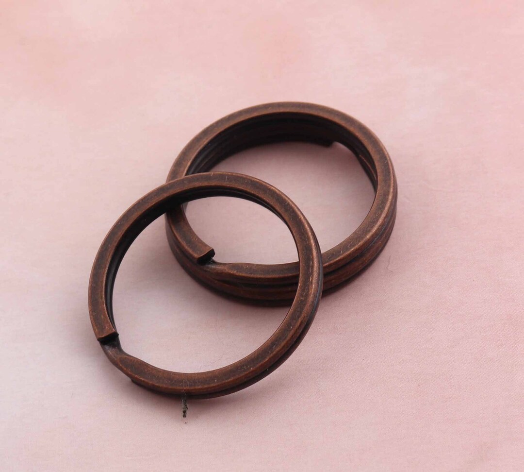 Split Key Ring Large Split Rings Bronze Copper 25mm Round Split Keyring ...