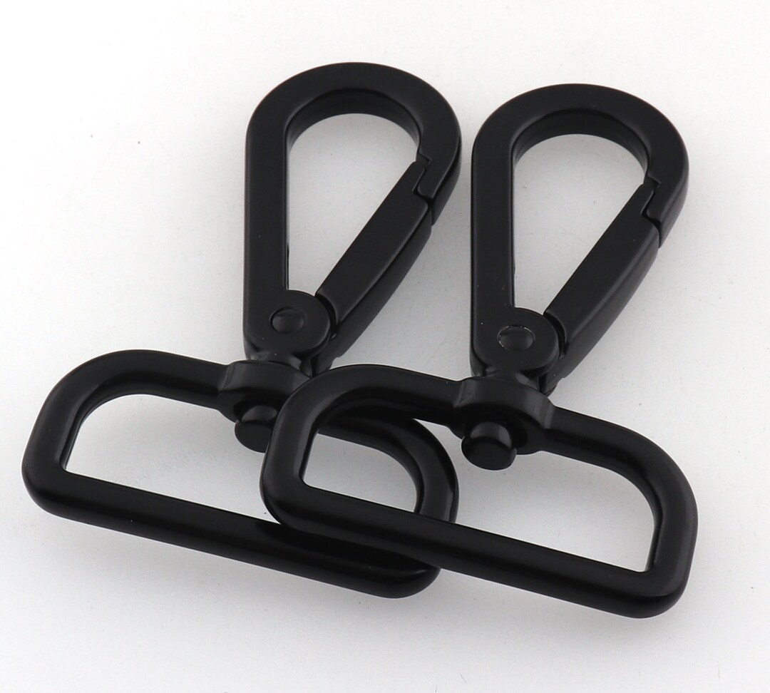 Black Swivel Clasp Trigger Snap Hook Push Gate Clip Purse Hardware for ...
