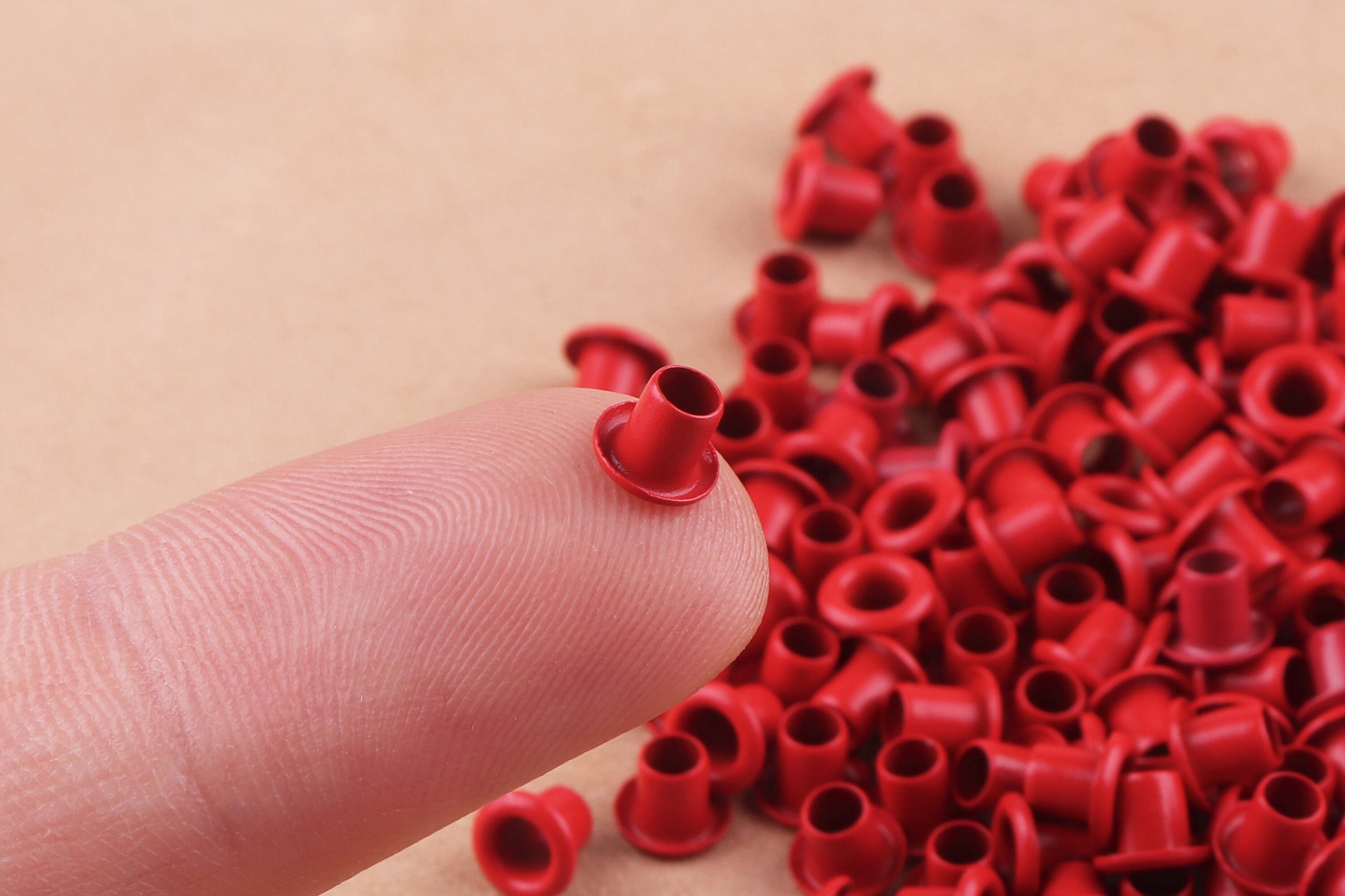 Mini red eyelet grommet3mm hole metal grommets eyelets small | Etsy