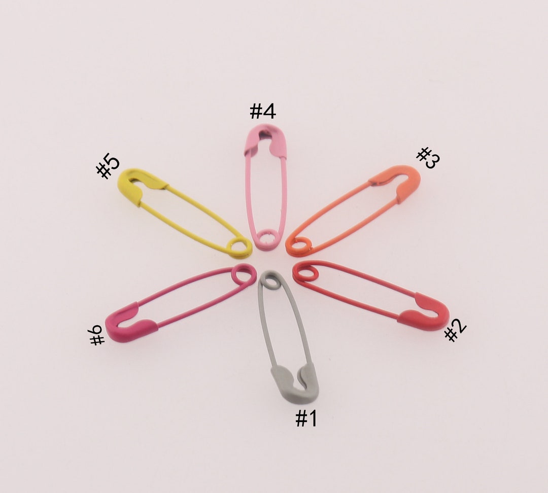 3/8“ Inch Colored Mini Safety Pin Tag Label Shawl Pin Decorative ...