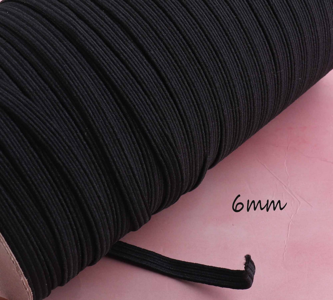 6mm 20yard Black Elastic Cord Sewing Beading Loops Crafts - Etsy