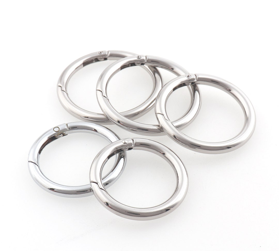 Spring O Ring Silver Metal O Ring Spring Ring Clasp Push Gate Snap ...