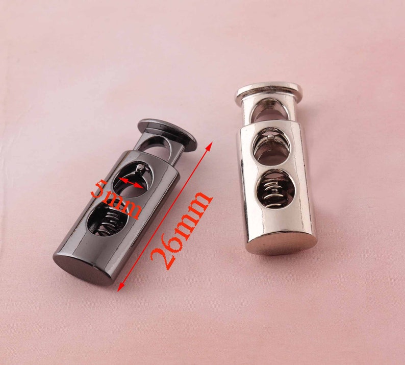Metal Spring Cord Locks,cord Stopper Barrel Mask Toggle Cord Lock,gun ...