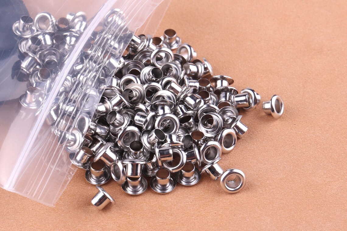 Eyelets Grommets 3mm Silver Mini Brass Grommets Eyelets Tiny - Etsy