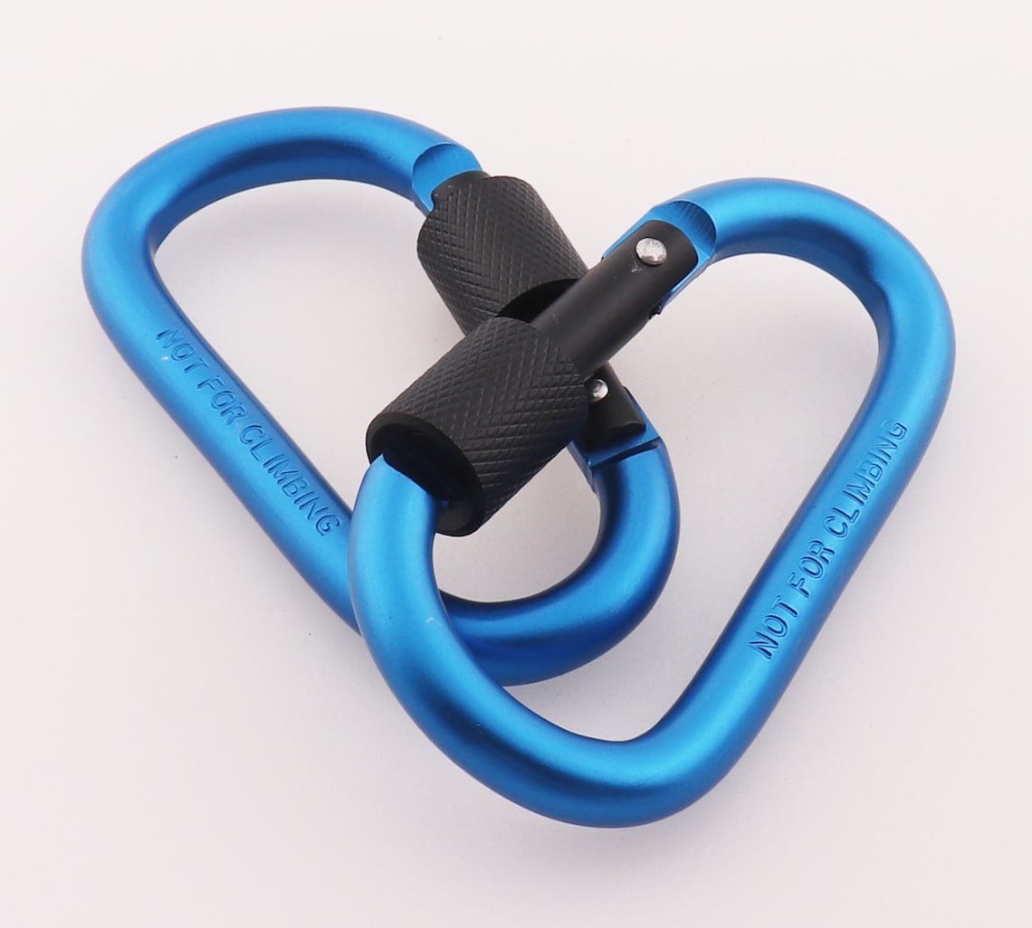 2 Heavy Duty Dark Blue Carabiner Clip Shaped Keychain Key Ring - Etsy