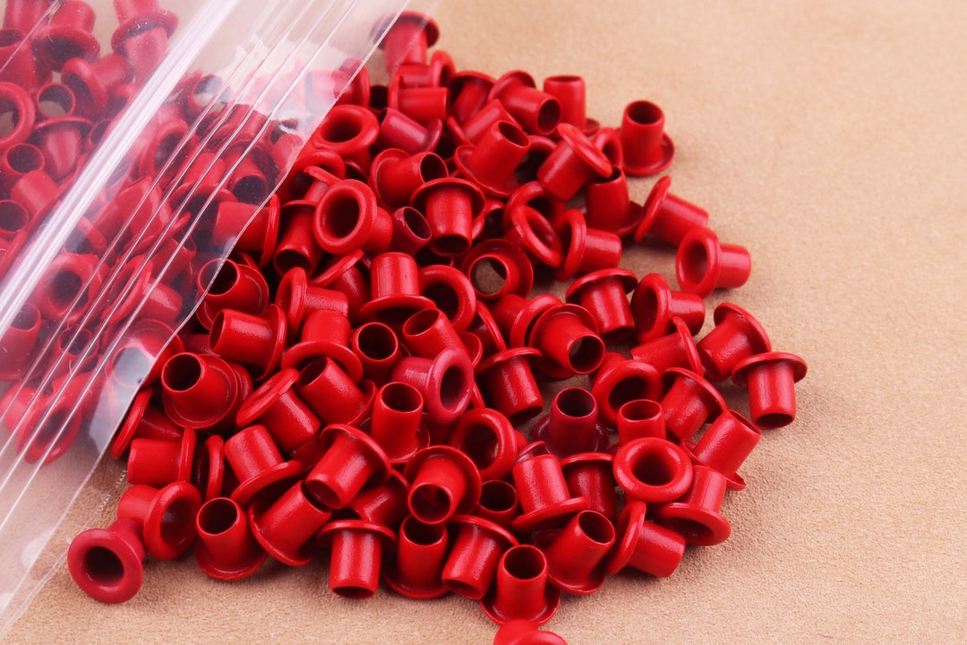 Mini Red Eyelet Grommet,3mm Hole Metal Grommets Eyelets Small Silver ...