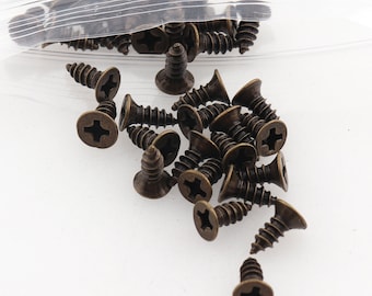 Small Bronze Wood Screws