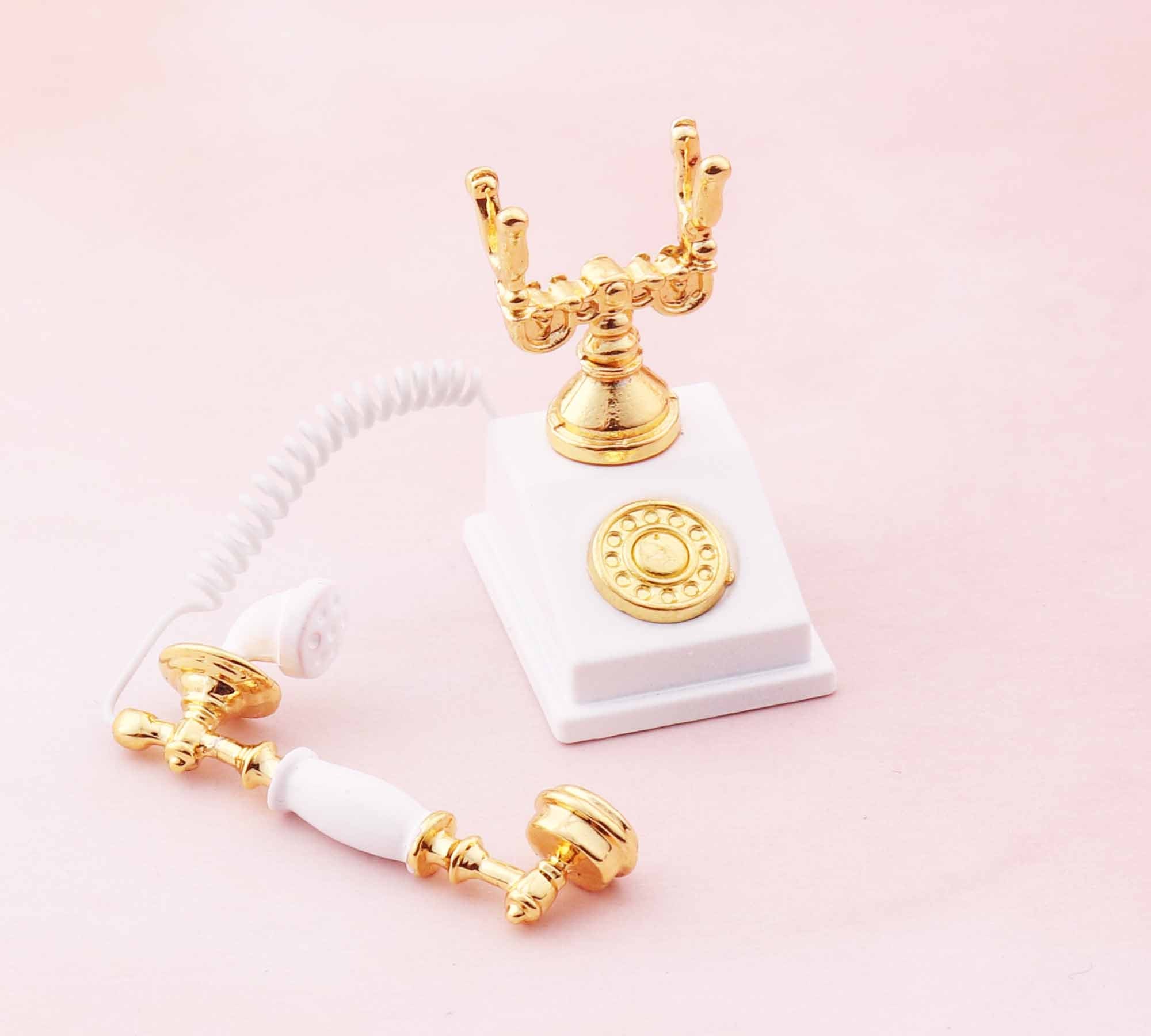 Miniature Telephone, Dollhouse Telephone Doll House Decoration ...
