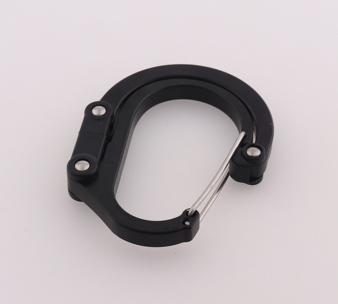 Heavy Duty Carabiner Hook Swivel Rotating Hook Carabiner Black Metal ...