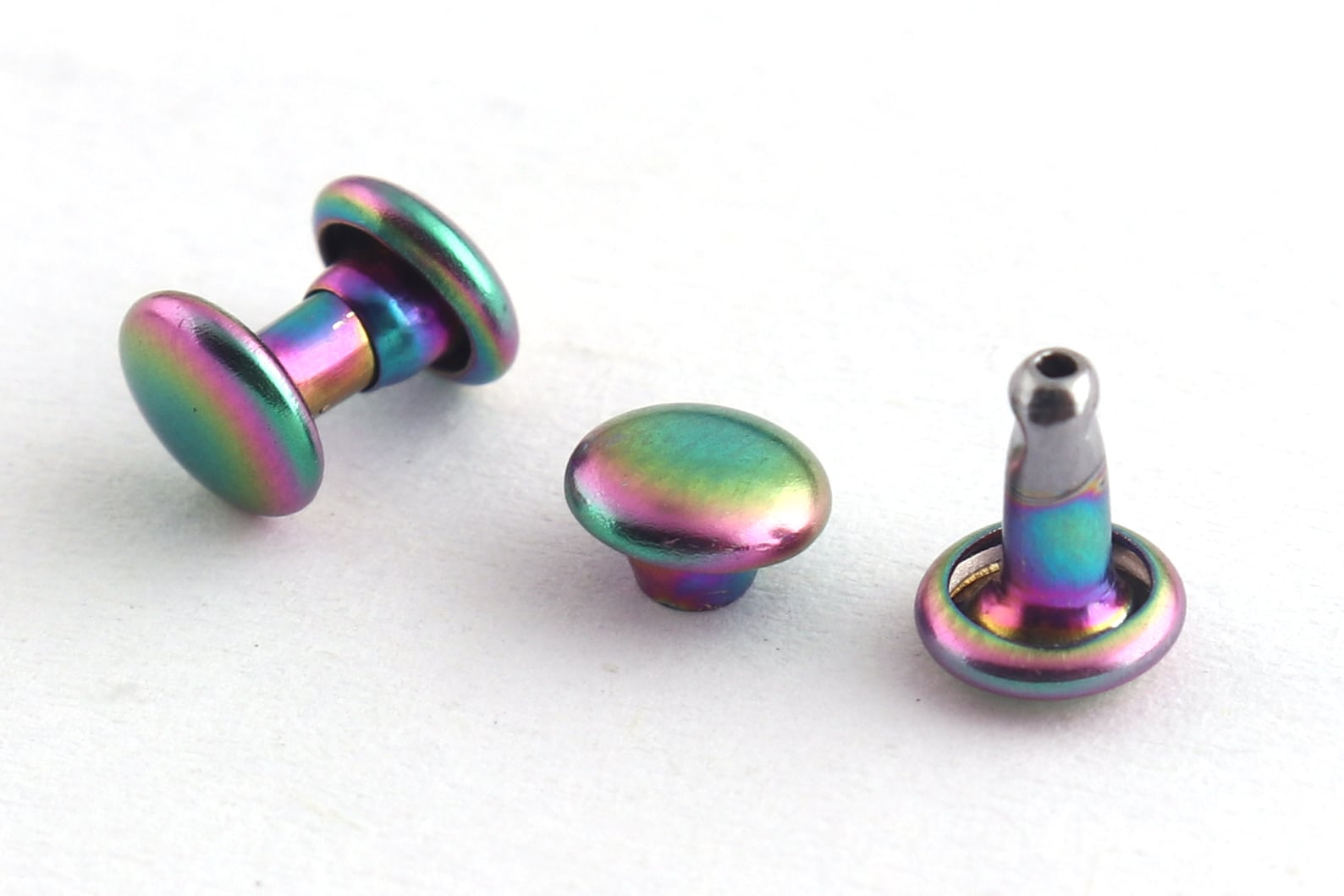 30set Rainbow Double Cap Rivets Metal Rivets Studs Rapid | Etsy
