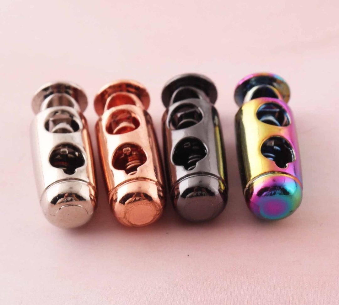 Barrel Toggle Cord Lock,gun Black Spring Cord Lock,rainbow End Toggles ...